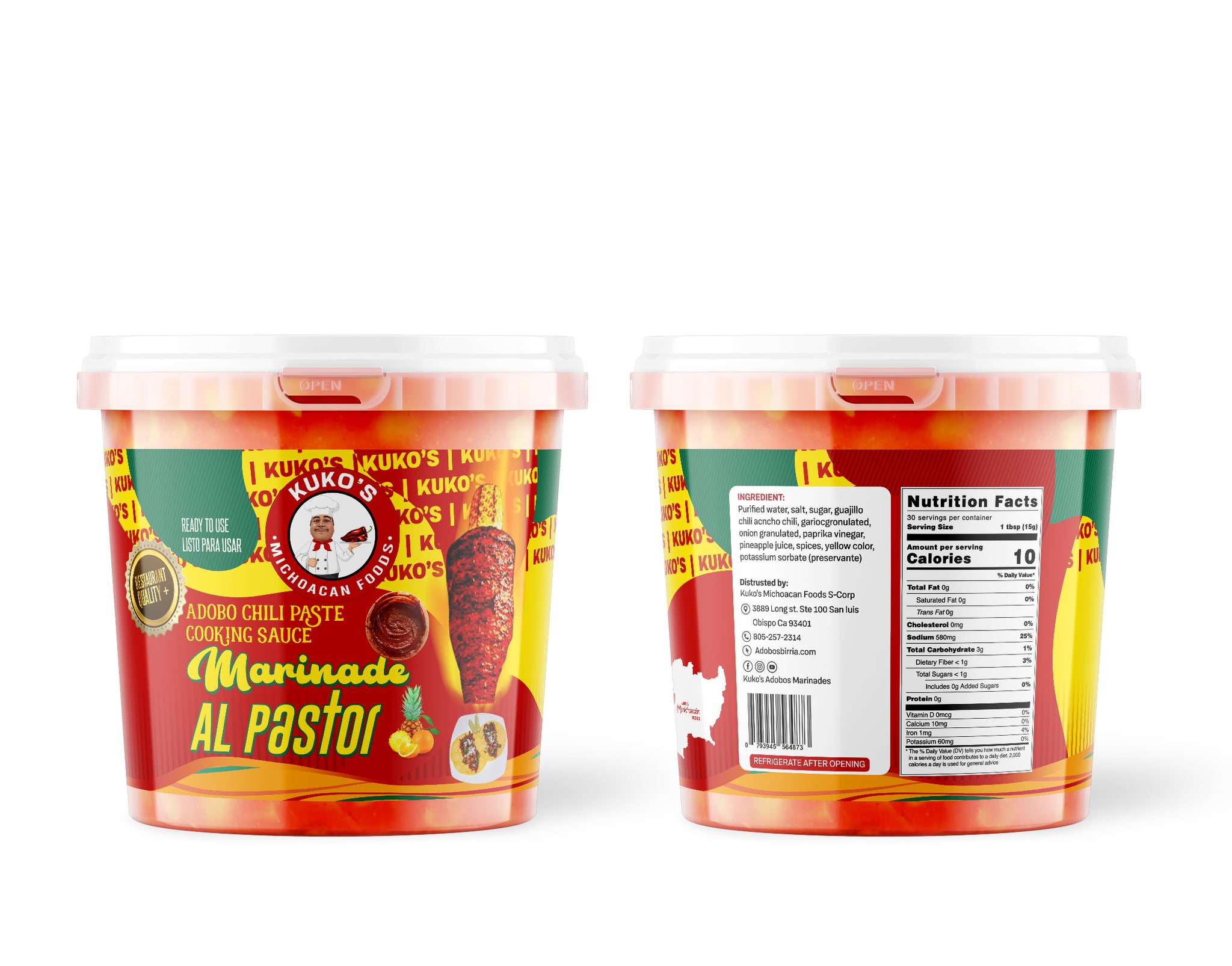 Al Pastor Adobo Paste | Marinada Al Pastor | Restaurant Bulk – Kukos M ...